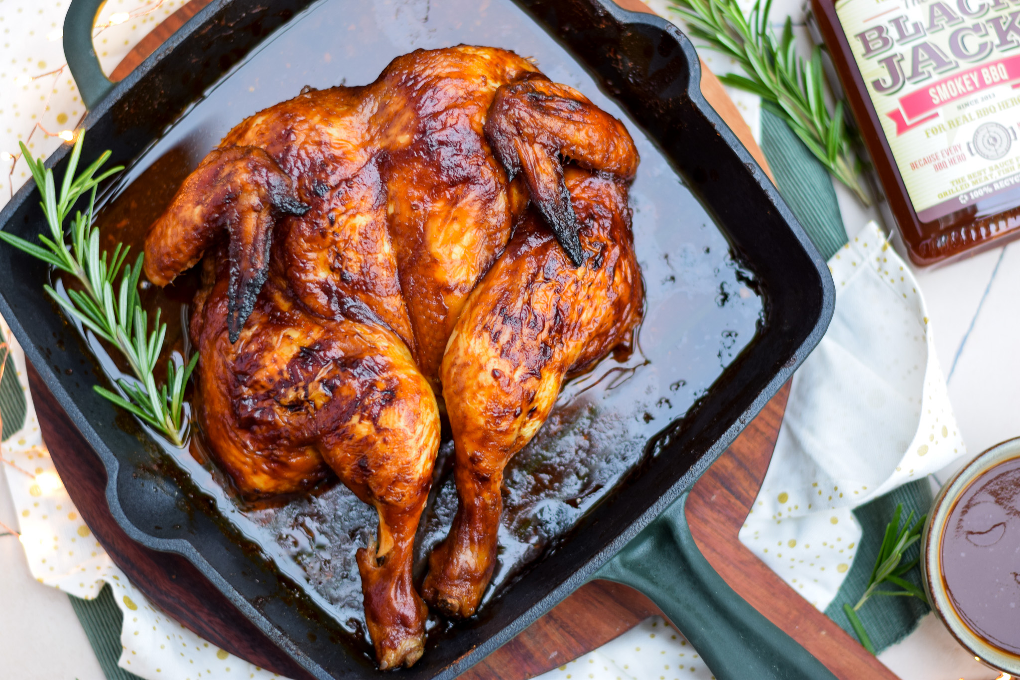 Gevlinderde kip cola met BBQ saus - Doortjes Keuken