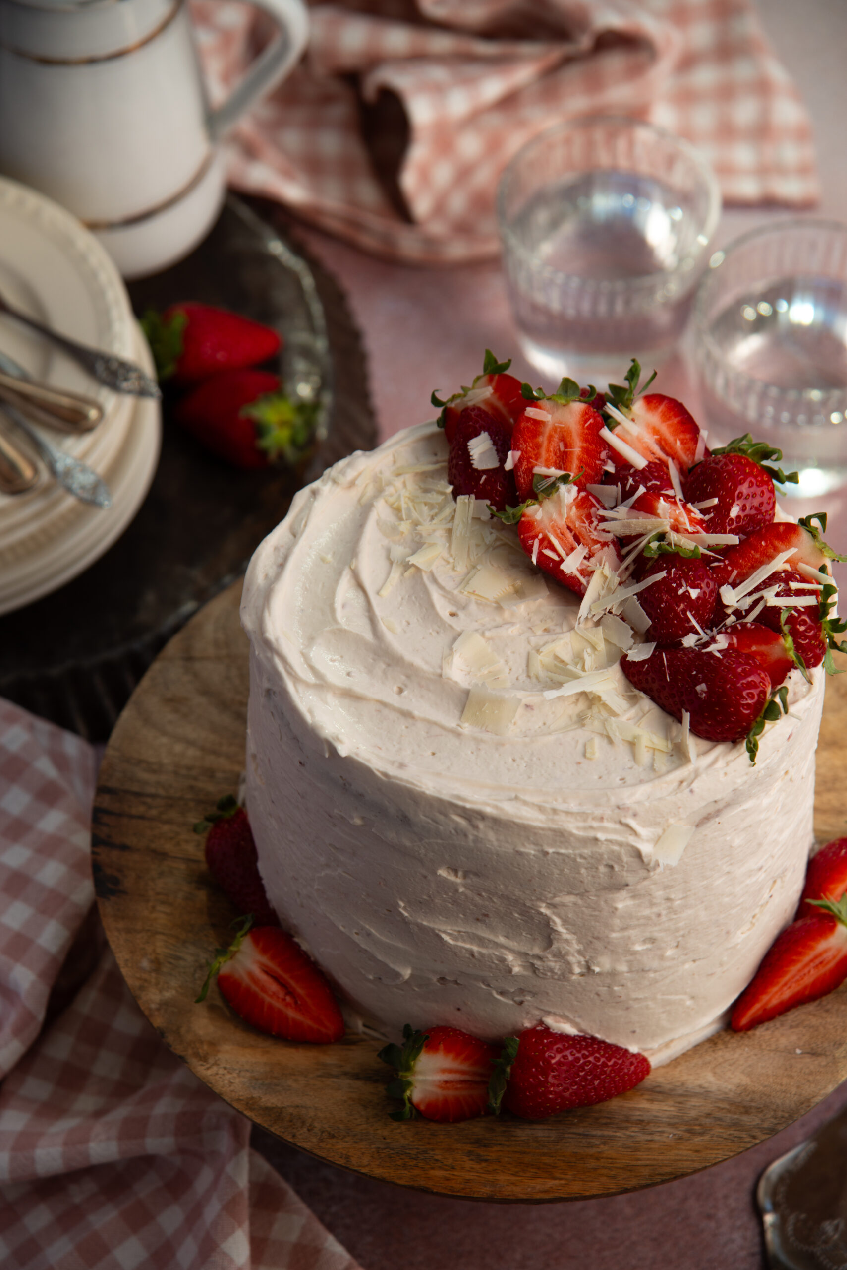 Aardbeien slagroomtaart - Doortjes Keuken